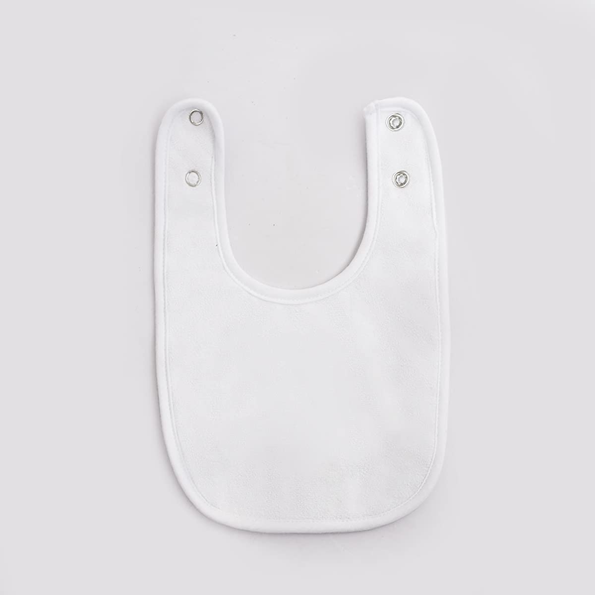 Maiwa White Terry cloth Waterproof 7 Pack baby bibs with Snaps for boy girl unisex, drool,eating and teething bibs