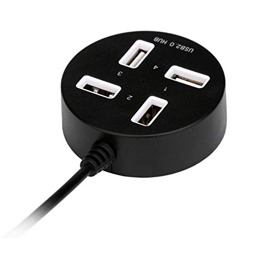 Lysee USB Cables - HL 2017 USB 2.0 High Speed 4 Port Splitter Hub Adapter for PC Computer Laptop oct17 - (Color: Black, Length: 57cm)