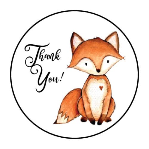 30 pcs Thank You Woodland Foxβββββββββββββββββββββββββββββββββββββββ Stickers Envelope Seals Labels Round Tags, Stamps Sticker for Gift Cards, Envelopes, Boxes for Holiday, Birthday, Christmas