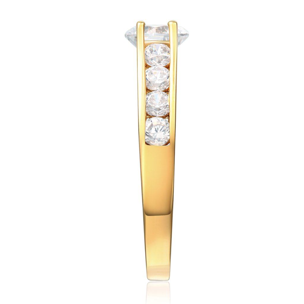 14K Yellow Gold Wedding Engagement Ring - Size 8