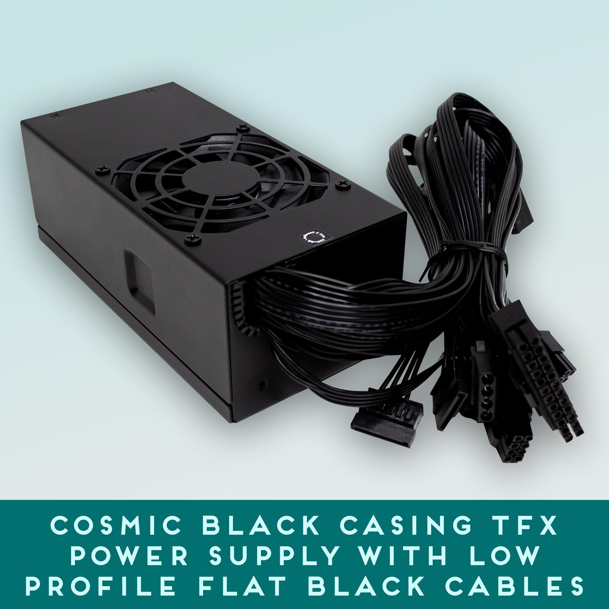 Apevia TFX-AP300W Standard Flex ATX 300W Power Supply - 115-230V AC, 1 x 20/24Pin Main Power, 1 x 12V(P4), 3 x Pheripheral, 3 x SATA, 1 x Floppy