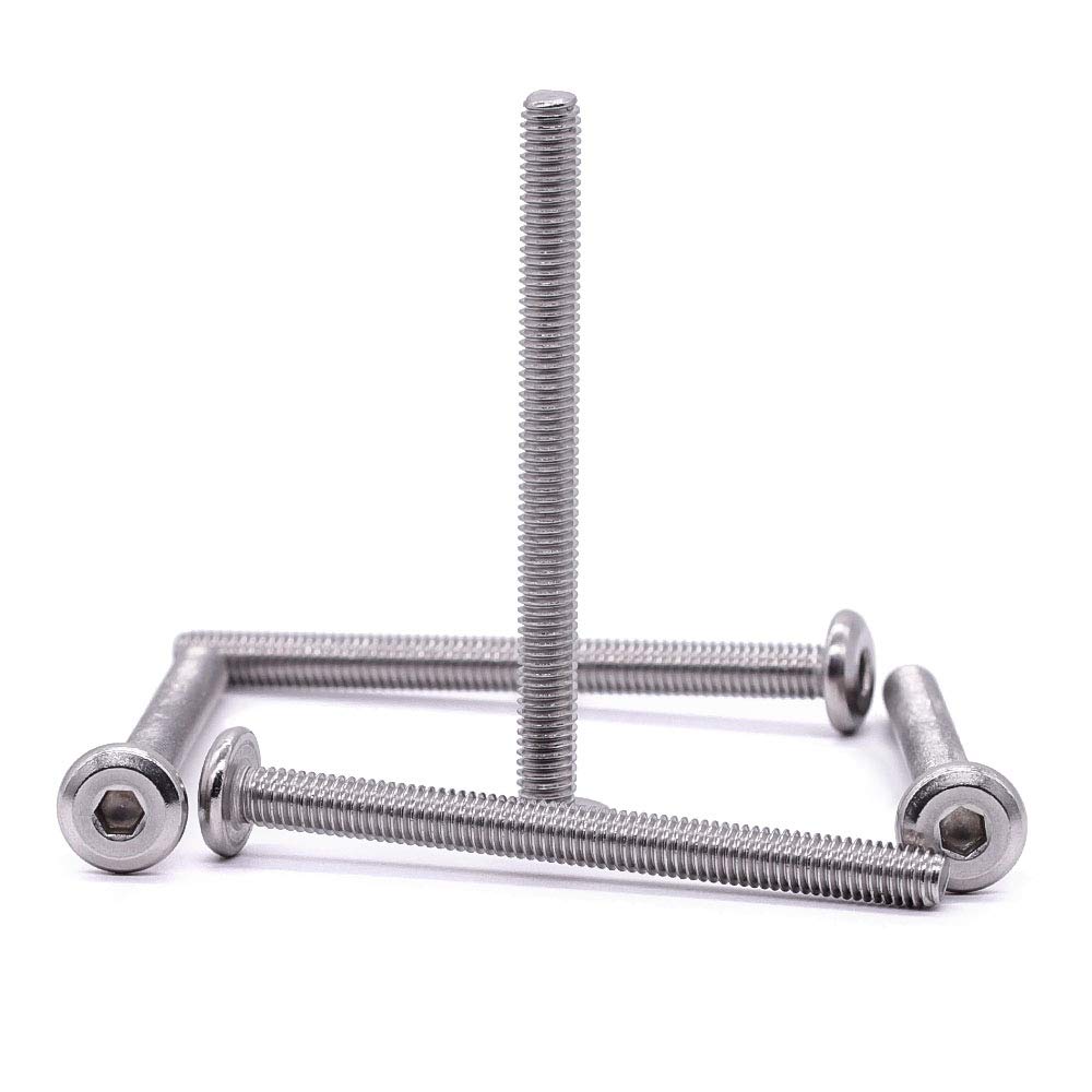M5-0.8 x 50mm Hex Socket Head Cap Screws, 304 Stainless Steel 18-8, Flat Countersunk Machine Screws for Furniture, Binding, Machinery, Automotive, DIY Projects, 30 PCS