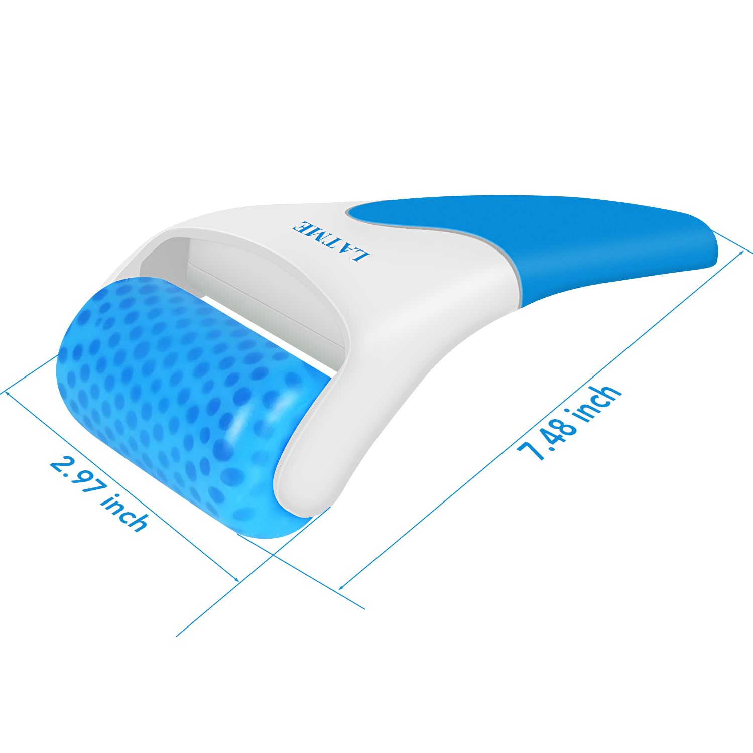 LATME Ice Roller for Face Eyes,Womens Gifts,Face Massager Roller Puffiness Migraine Pain Relief and Minor Injury (Blue)