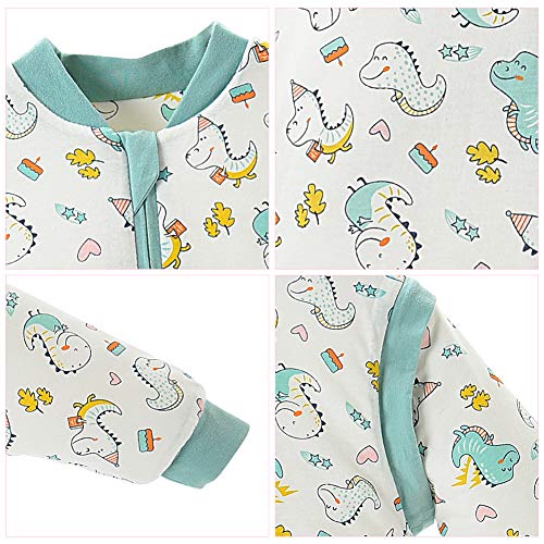 Happy Cherry Baby Sleep Sack with Feet Winter Thicken Toddler Sleeping Bag Infant Newborn Cotton Swaddle Wearable Blanket with Detachable Sleeves