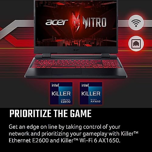 Acer Nitro 5 Gaming Laptop | Intel Core i5-12500H(>11800H) | NVIDIA GeForce RTX 3050 Ti Laptop GPU | 15.6" FHD 144Hz IPS Display | Killer Wi-Fi 6 | Backlit Keyboard w/HDMI (32GB RAM | 2TB PCIe SSD)