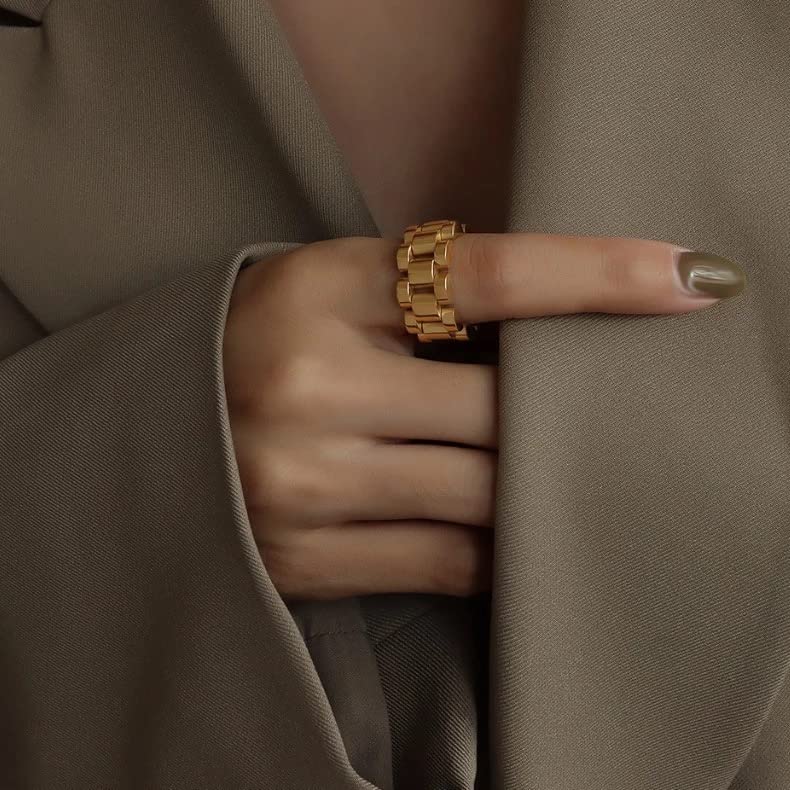 18K Gold Plated Watch Band Style Ring (7)