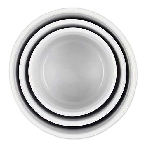 DII Kitchen Accessories Collection Ceramic, Canister Set, 4.5 Cup/3 Cup/1.25 Cup, White Marble