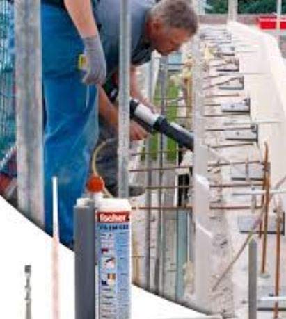 fischer Injection Mortar FIS EM Plus 390ml (13.2 Oz) Chemical Anchoring on Cracked and Uncracked Concrete Strongest Universal Mortar in The Market - Single Piece Pack