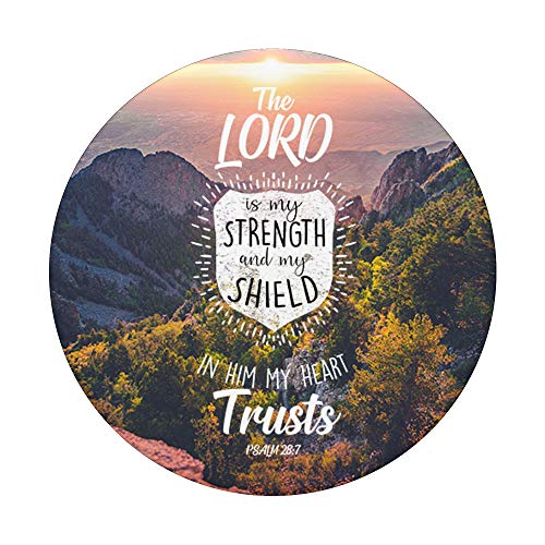 The Lord My Strength Religion Bible Verse Christian Gift PopSockets PopGrip: Swappable Grip for Phones & Tablets