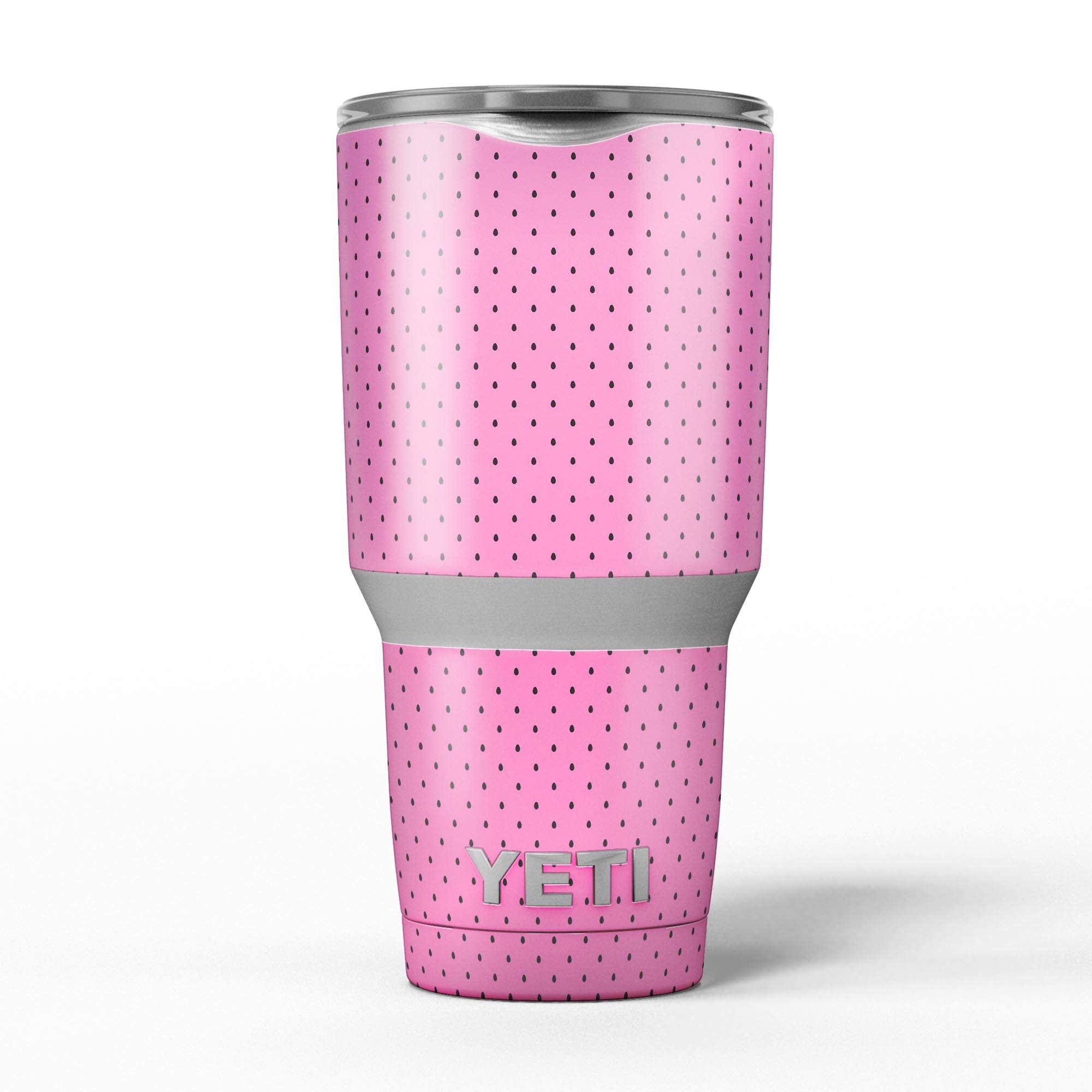 Design Skinz The Pink and Black Micro Polka Dot Pattern - Skin Decal Vinyl Wrap Kit Compatible with The Yeti Rambler Cooler Tumbler Cups
