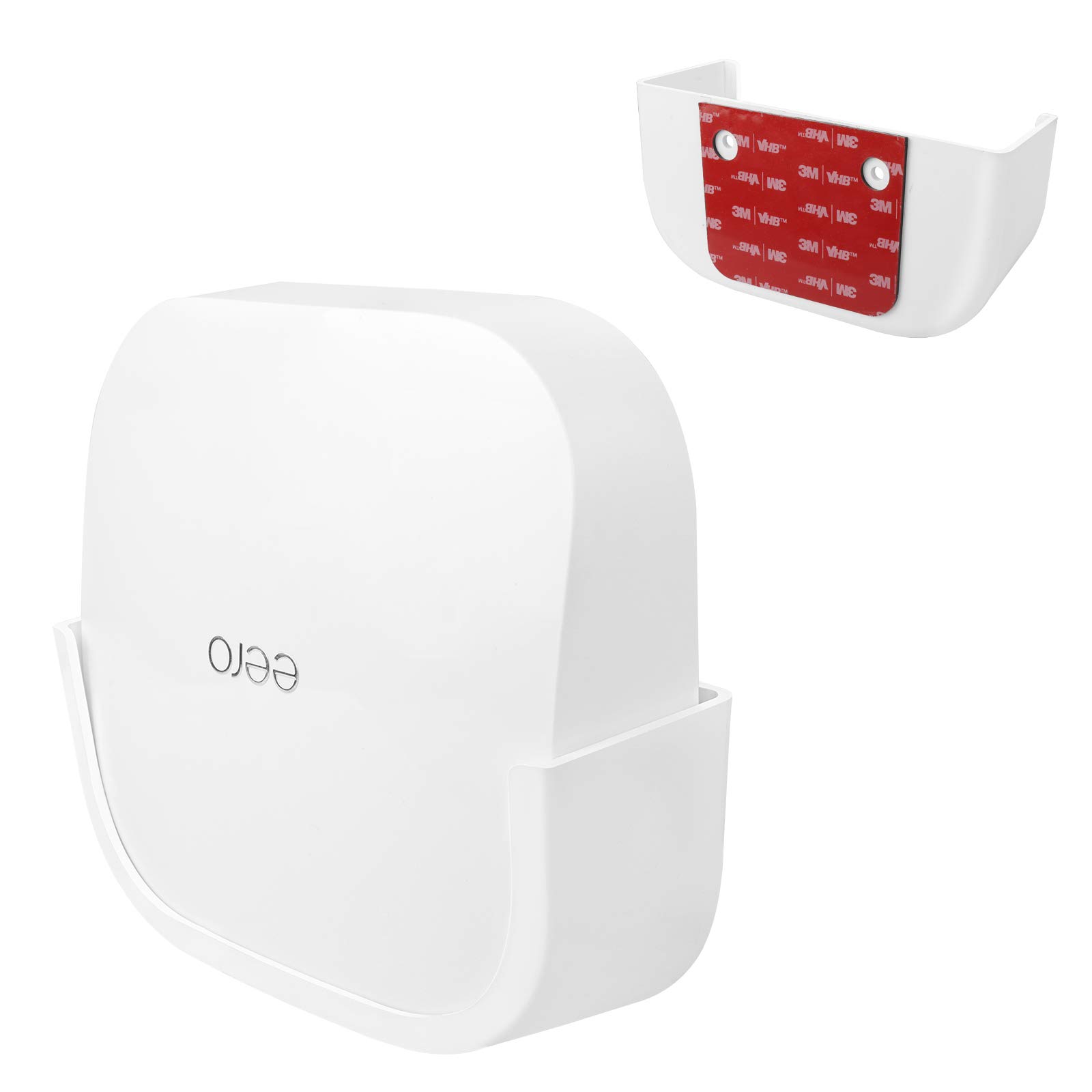 ๐๐๐ฎ๐ณ๐น๐ 2Pcs Screwless Wall Mount Bracket for Eero Pro 6 Wifi, VHB Stick On Holder, Strong Adhesive Holder, No Tools No Drilling No Hole