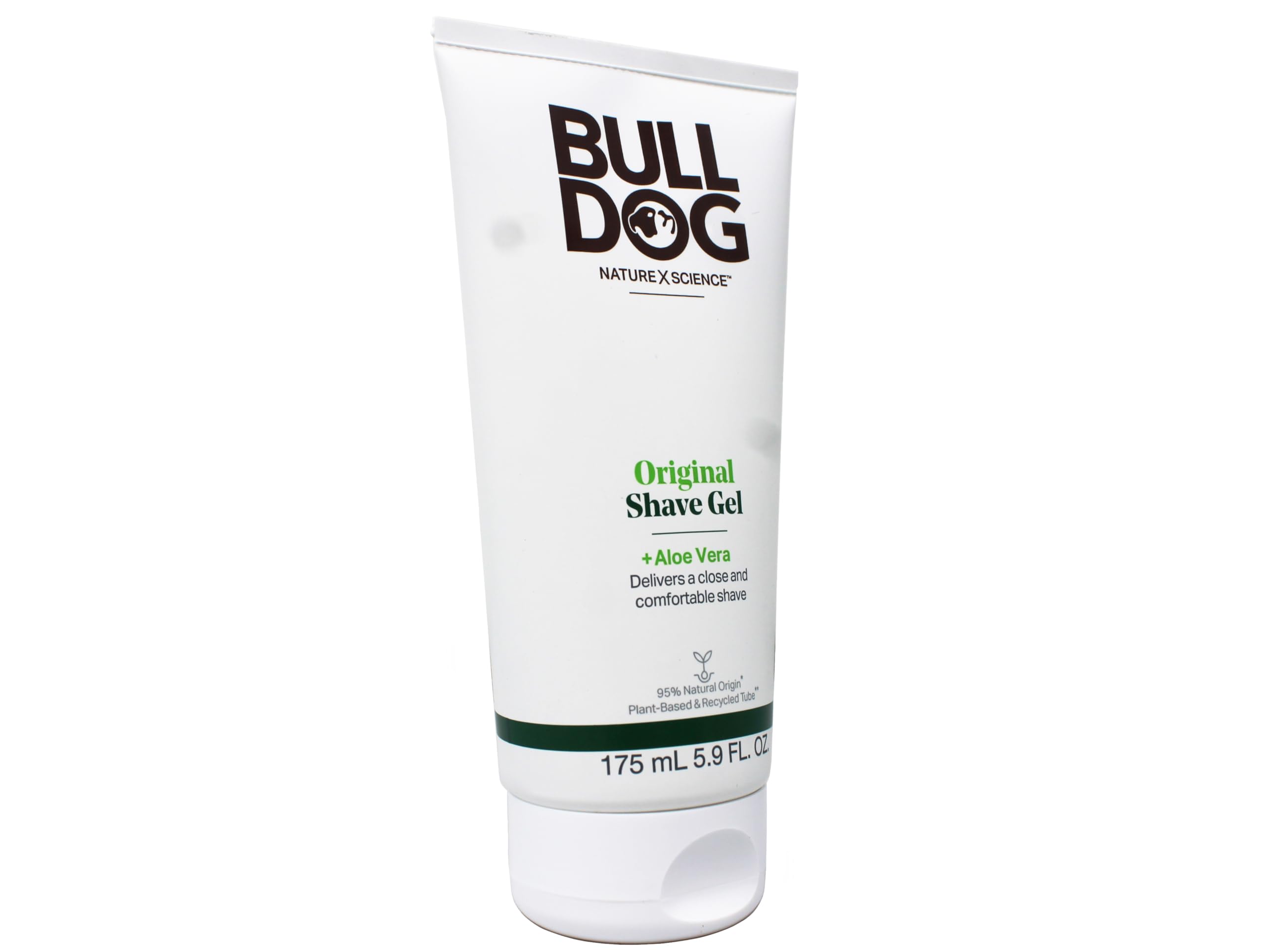 Bulldog Original Shave Gel for Men, Aloe Vera Enriched, Delivers a Close & Comfortable Shave, 95% Natural Origin, 5.9 fl oz