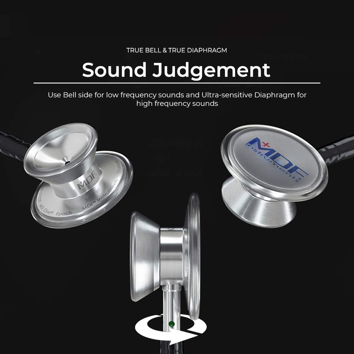 MDF Sugar Skull Silver MD One Epoch Lightweight Titanium Stethoscope, Adult, Sugar Skull Tube, Silver Chestpieces-Headset, MDF777TSK