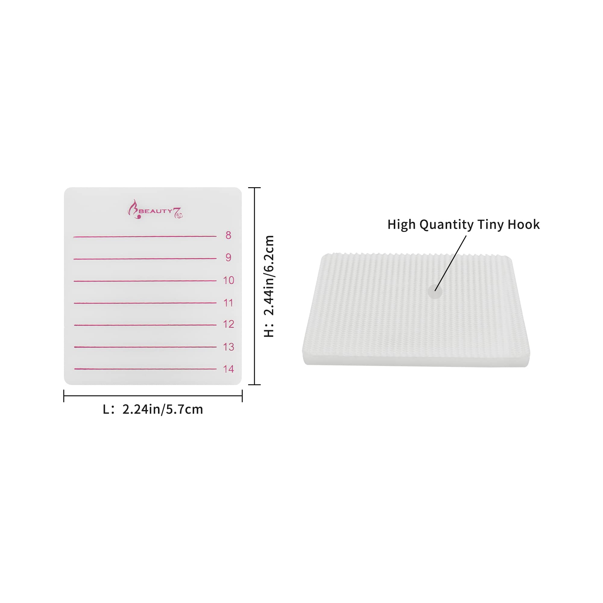Beauty7 Eyelash Extension Holder Plate Pallet Stand Base Tray With Hand Wrist Wrap Tool Strip Glue Ring Kit For Professional Individual False Lashes (Wrist Wrap,Glue Ring,2x Pallet,3M Loop Tape)