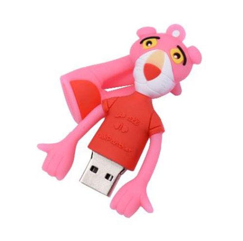 2.0 Pink Panther Cartoon 16GB USB External Hard Drive Flash Thumb Drive Storage Device Cute Novelty Memory Stick U Disk Cartoon