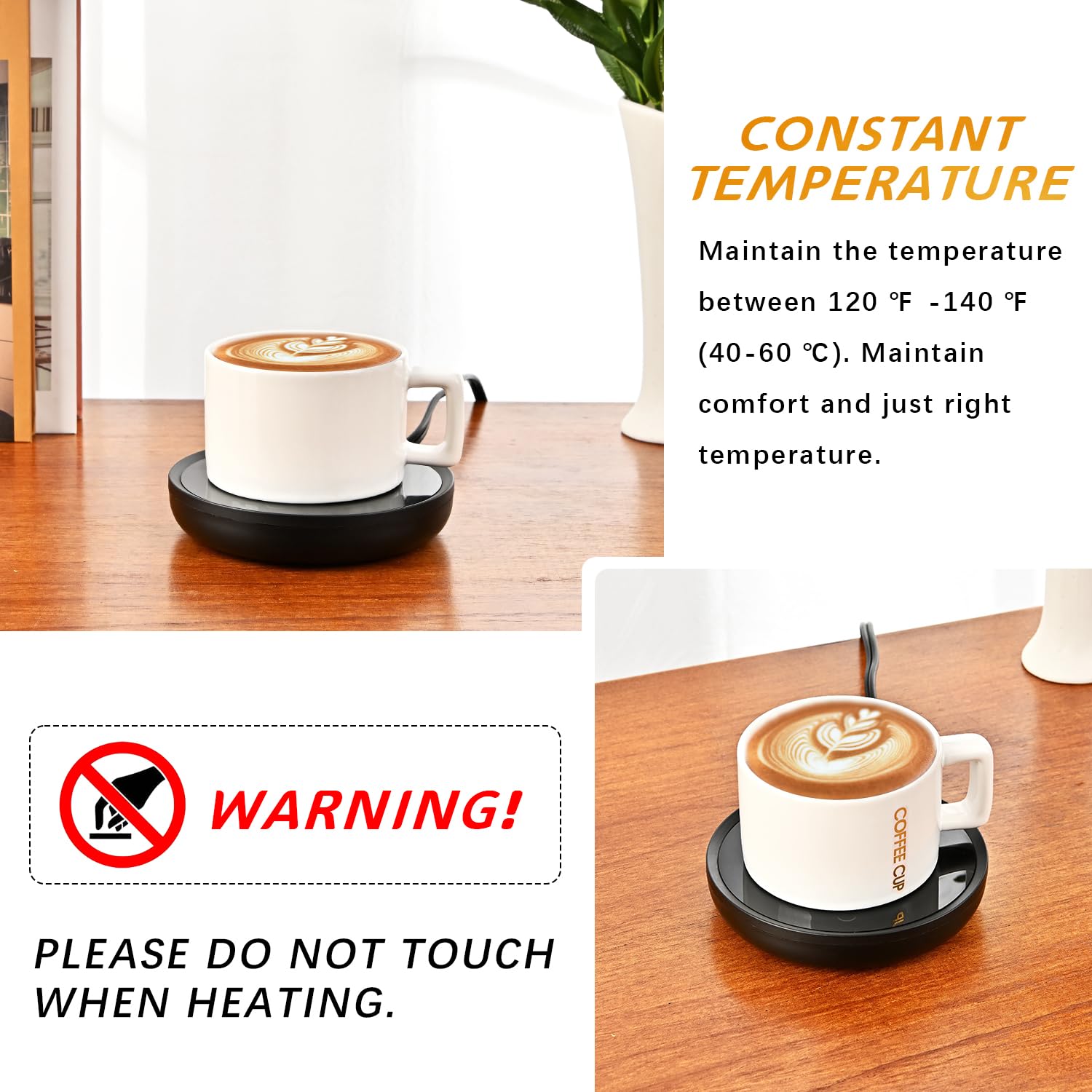 ASAWASA Candle Wax Melt Warmer with 1 pc Silicone Liner,Ceramic Wax Warmer,3-in-1 Candle Wax Melter and Fragrance Warmer for Warming Candle Jars or Wax Melts(Red Arc Pattern)
