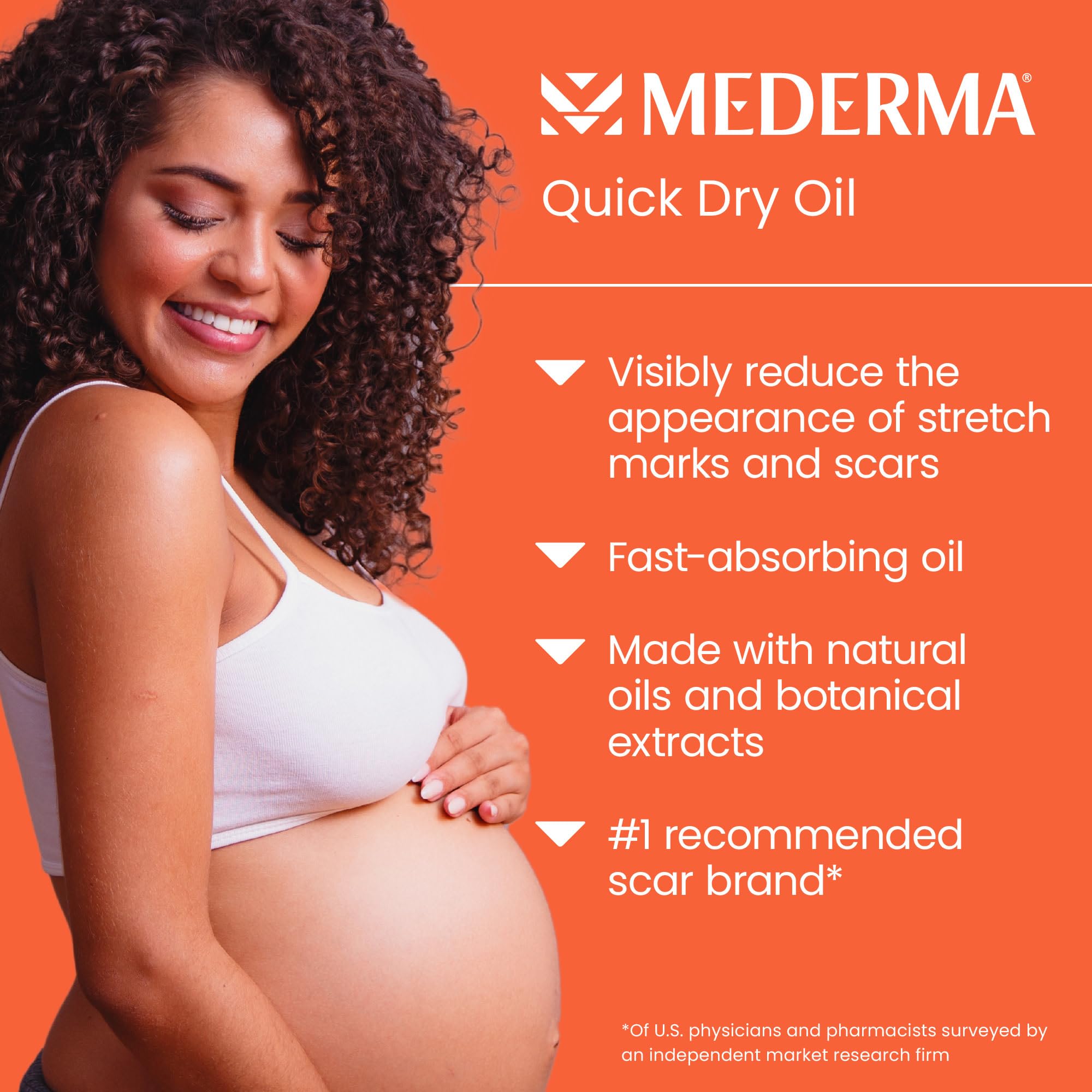 Mederma Quick Dry Oil, Scar and Stretch Mark Treatment, Helps to Improve the Appearance with Natural Botanical Extracts, Paraben Free, Fast-Absorbing, 3.4oz (100ml)