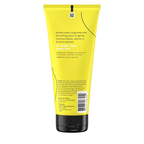 Clean & Clear Lemon Zesty Facial Scrub with Lemon Extract & Vitamin C, buffs & brightens with gentle micro-scrubbies, Oil-Free Vitamin C Face Scrub, 6.7 oz Vitamin C Facial Scrub