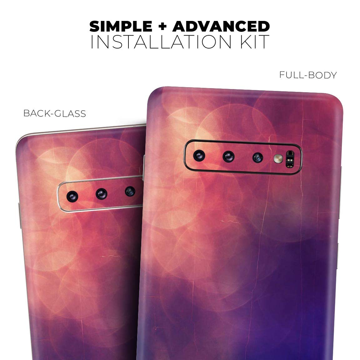 DesignSkinz Abstract Fire & Ice V17 Protective Vinyl Decal Wrap Skin Cover Compatible with The Samsung Galaxy S20 (Screen Trim & Back Glass Skin)
