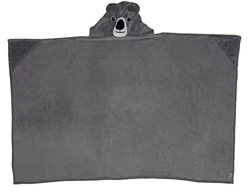 FUNZIEZ! Hooded Koala Plush Blanket - Wearable Throw for Kids - Unisex Children's Blanket