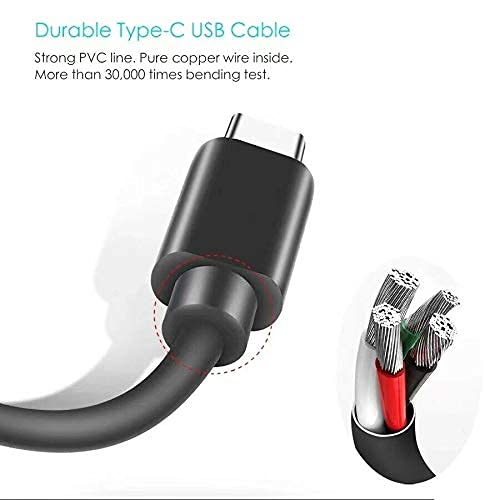 2 Psc USB-C Charger Charging Cable Cord for Samsung Smart tv Remote Control, Samsung Frame tv Remote Solar, TOZO T12 T10 NC9 NC7 NC2 G1 A1 T12 Pro W1 W3 W8 PB2 Earbuds