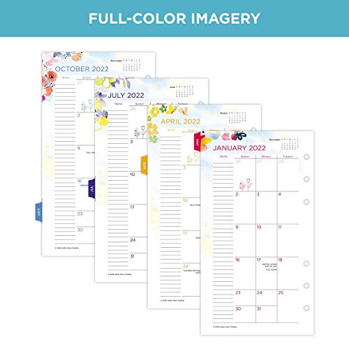 2022 Weekly & Monthly Planner Refill by AT-A-GLANCE, 53122 Day-Timer, 3-3/4" x 6-3/4", Size 3, Kathy Davis (KD71-285Y)
