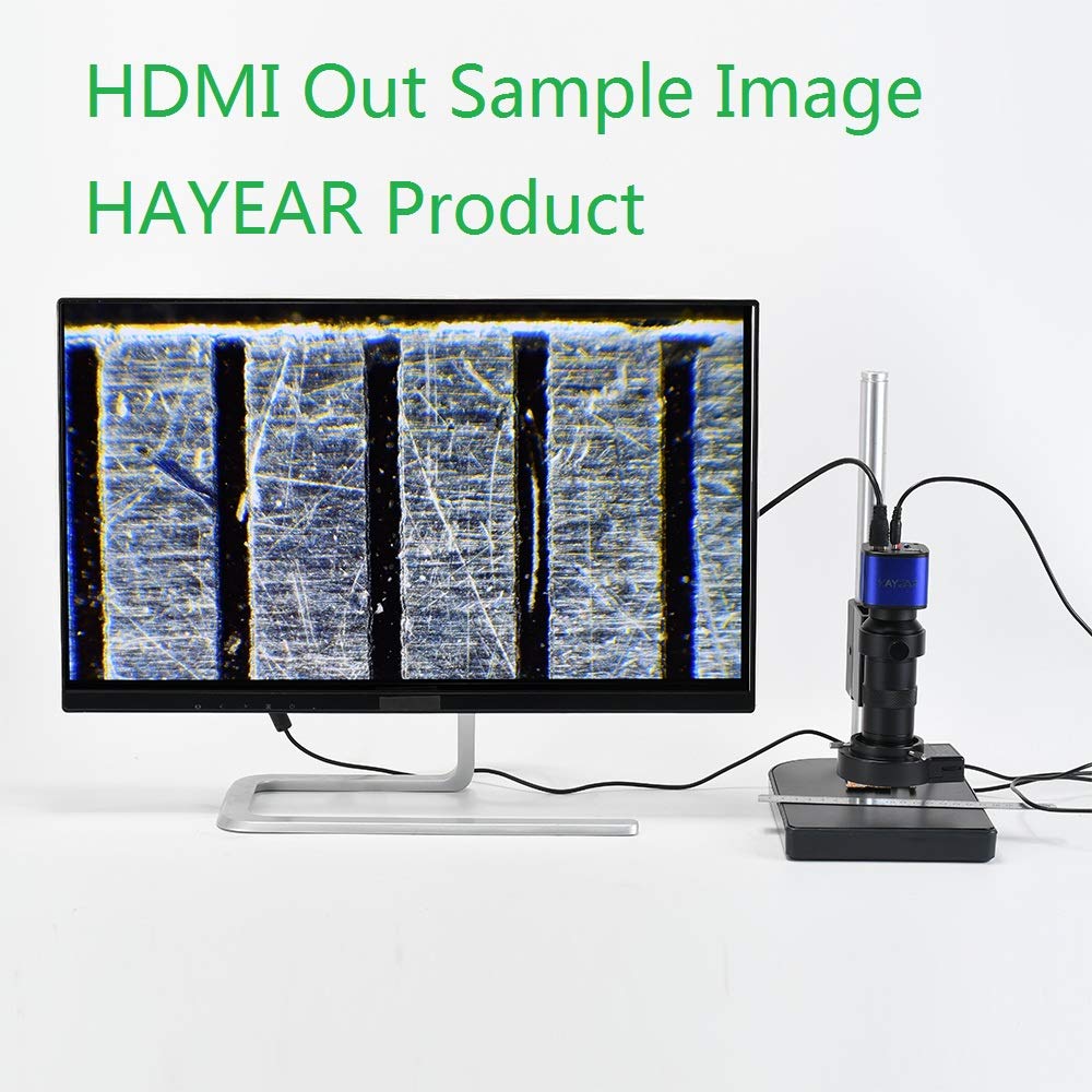 HAYEAR 16MP 1080P HDMI Digital Microscope Camera Set 8X-100X Magnification Zoom Lens 40LED Adjust Illumination Stereo Bracket Platform