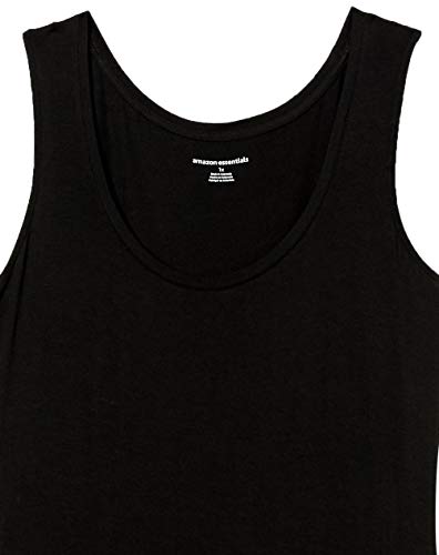 Amazon Essentials Women's Tank Waisted Maxi Dress (Available in Plus Size), Black, Large