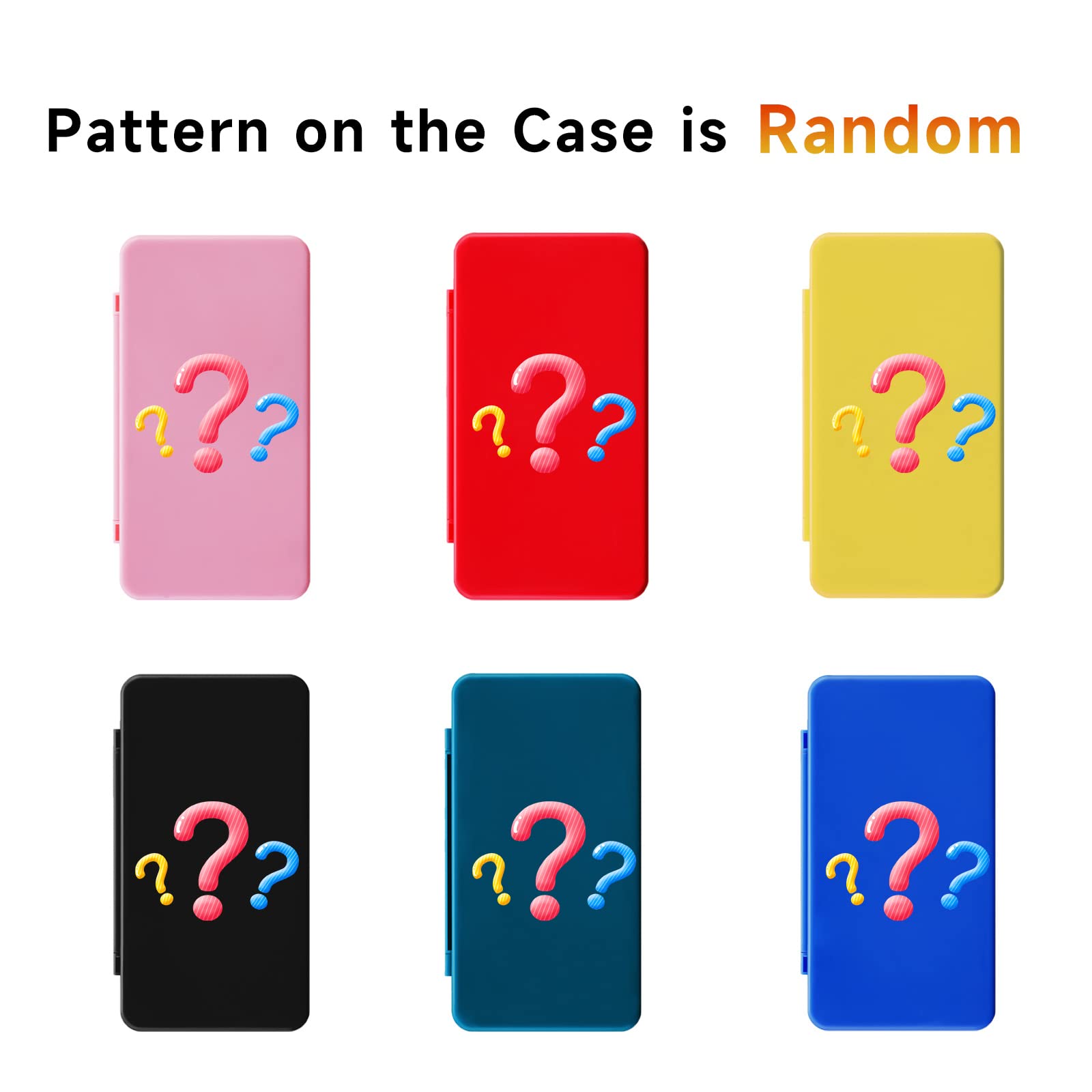 24-Slot Switch Game Card Case Compatible with Switch Game Cards & Micro SD Cards, The Games Holder Organizer Suitable for Switch, Lite & OLED Games, Blue Random Pattern