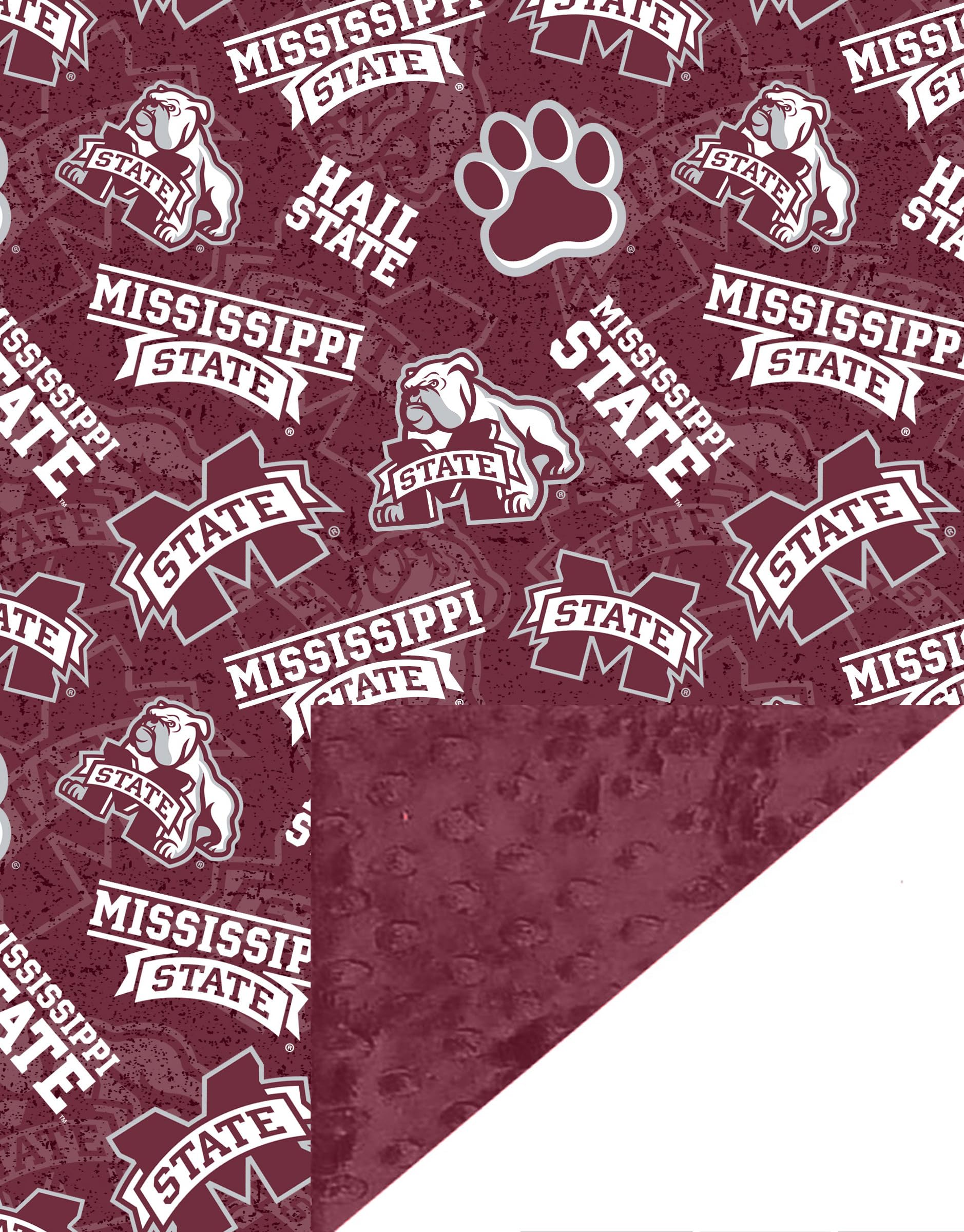 Future Tailgater Mississippi State Bulldogs Minky Blanket Throw 36"" L x 28"" W