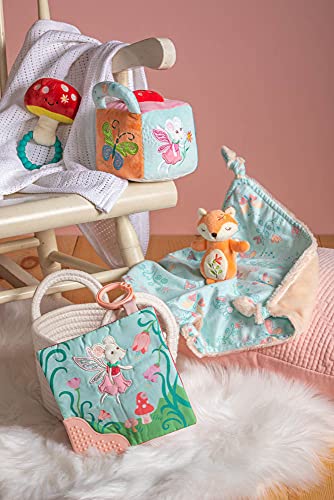 Mary Meyer Fairyland Forest Crinkle Teether Toy with Baby Paper and Squeaker, 6 x 6-Inches, Fairy Mouse
