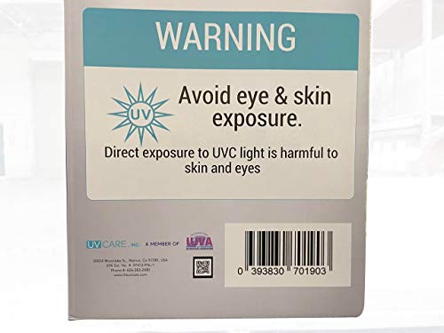 UV Care Light Sanitizer Lamp - UV-C Sanitizer Lamp for Commercial Home Offices Clinics & Rooms with Remote Timer | 180 ° Adjustable Swing with Motion Sensor Detection - with EPA Est Number