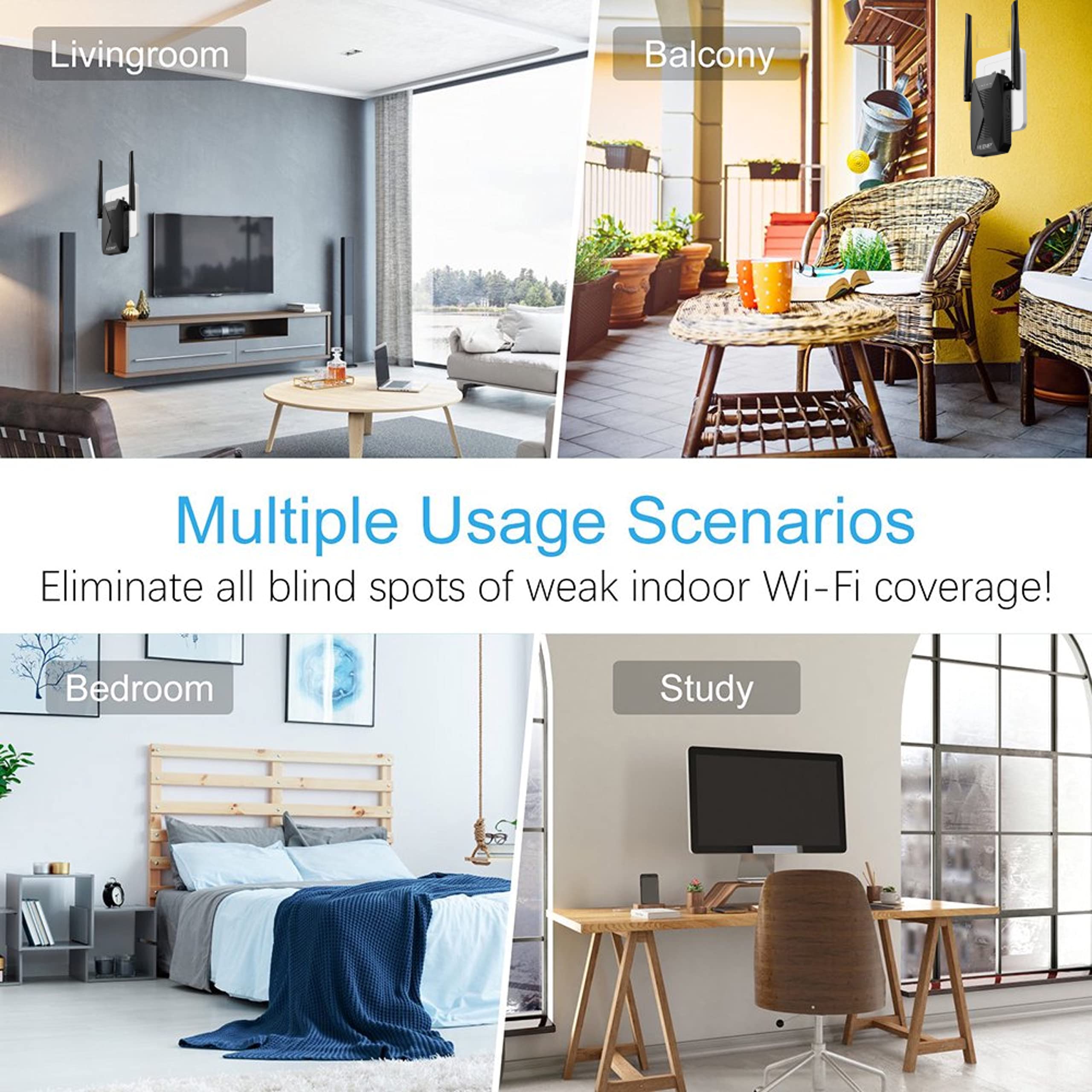 2023 Release Extra Powerful Amplified WiFi Extender/Repeater 7000 Mbps Speed, Quick Setup, up to 12000 sq. ft & 105 Devices, 5G & 2.4G Access Point and LAN, WPS, Compatible with All Devices