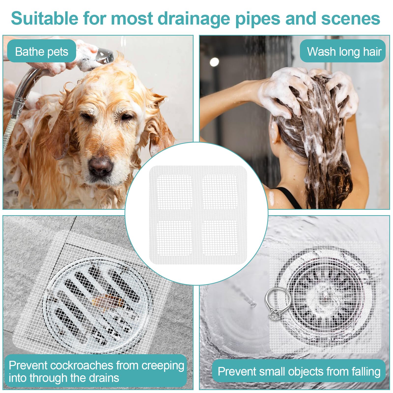 30Pcs-Disposable Shower Drain Hair Catcher&Bathtub Drain Cover& Shower Hair Drain Catcher,Kitchen Sink Drain Strainer&Bathroom Sink Drain StrainerFor Sink Stopper,Bathtub,Bathroom,Sink,Human&Pet Hair