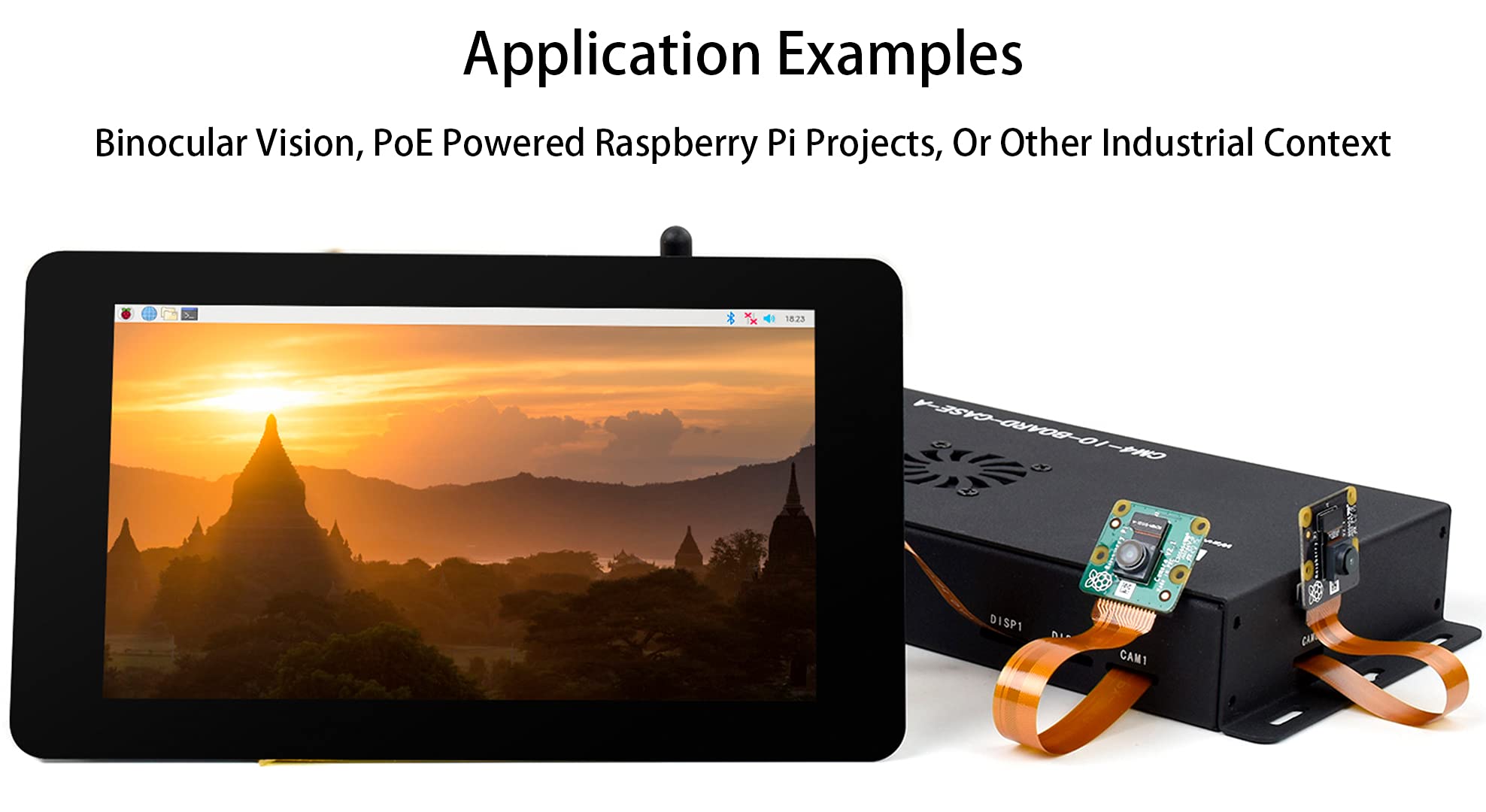 Metal Case/Box with Cooling Fan for Raspberry Pi Compute Module 4 IO Board, Mini Computer Chassis with HDMI,Ethernet,USB ,DSI Display Port, CSI Camera Port
