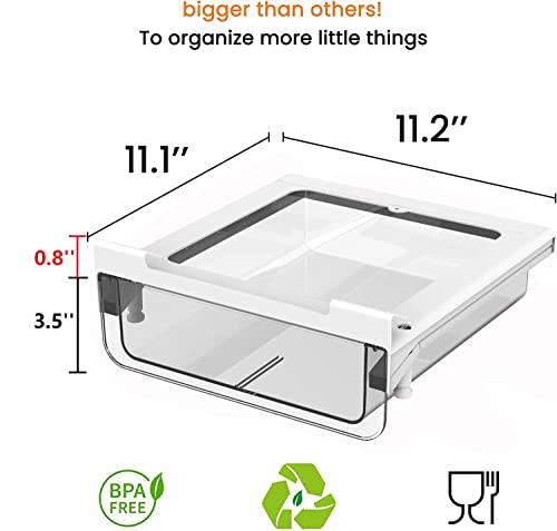 vacane Under Shelf Drawer Pull Out Under Cabinet Organizer Hanging Storage Baskets Easy to Install, Durable BPA-Free Plastic Storage Organizer for Kitchen Pantry, Cabinet Accessories