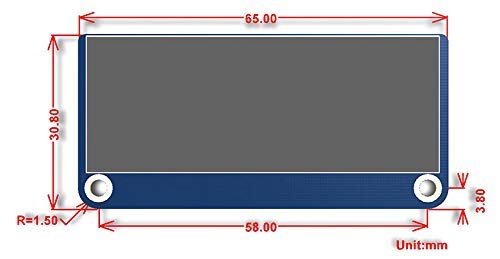 2.23 inch OLED Display HAT Compatible with Raspberry Pi/Jetson Nano/Arduino/STM32, 128×32 Pixels SPI I2C OLED with SSD1305 Driver