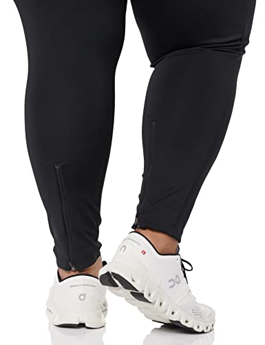 Amazon Essentials Women's Everyday Fitness 7/8 Zipped Legging (Available in Plus Size), Black, 2X