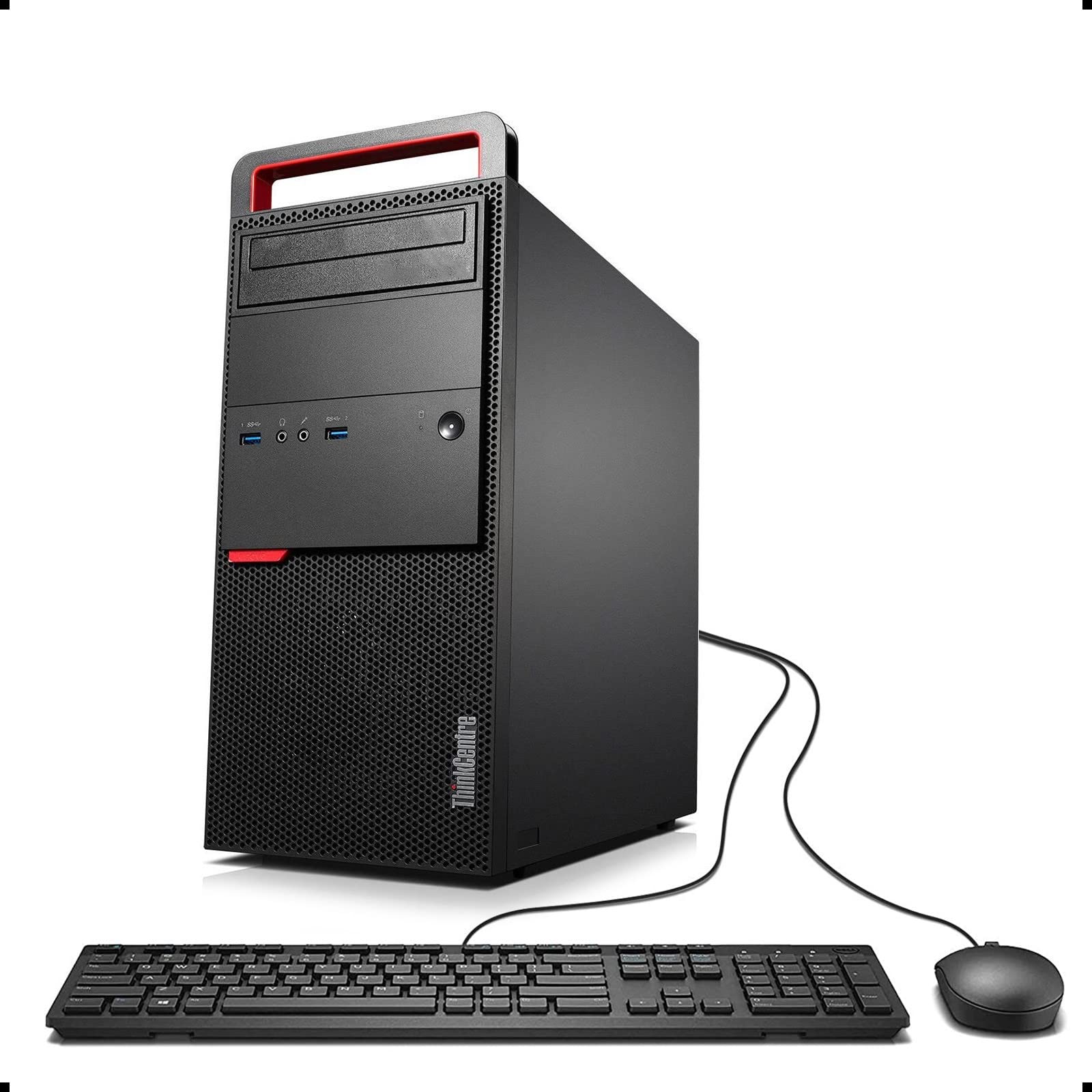 Lenovo ThinkCentre M900 Tower Desktop PC, Intel Quad Core i5-6500 up to 3.6GHz, 8G DDR4, 256G SSD, DVD, WiFi, BT 4.0, Windows 10 64 Bit-Multi-Language Supports English/Spanish/French(Renewed)