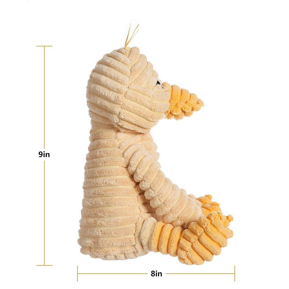 Apricot Lamb Toys Plush Corduroy Duck Stuffed Animal Soft Cuddly Perfect for Child (Corduroy Duck, 8.5 Inches)