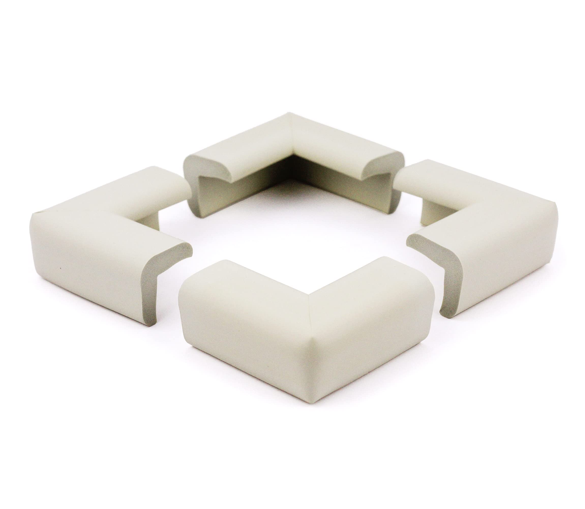 Cardinal Gates CC Corner Cushions for Baby Proofing - Table Corner Protectors for Baby Safety - 4 Pack of Corner Guards - Ivory