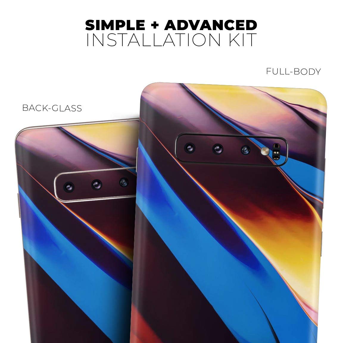 DesignSkinz Blurred Abstract Flow V19 Protective Vinyl Decal Wrap Skin Cover Compatible with The Samsung Galaxy S20 (Screen Trim & Back Glass Skin)