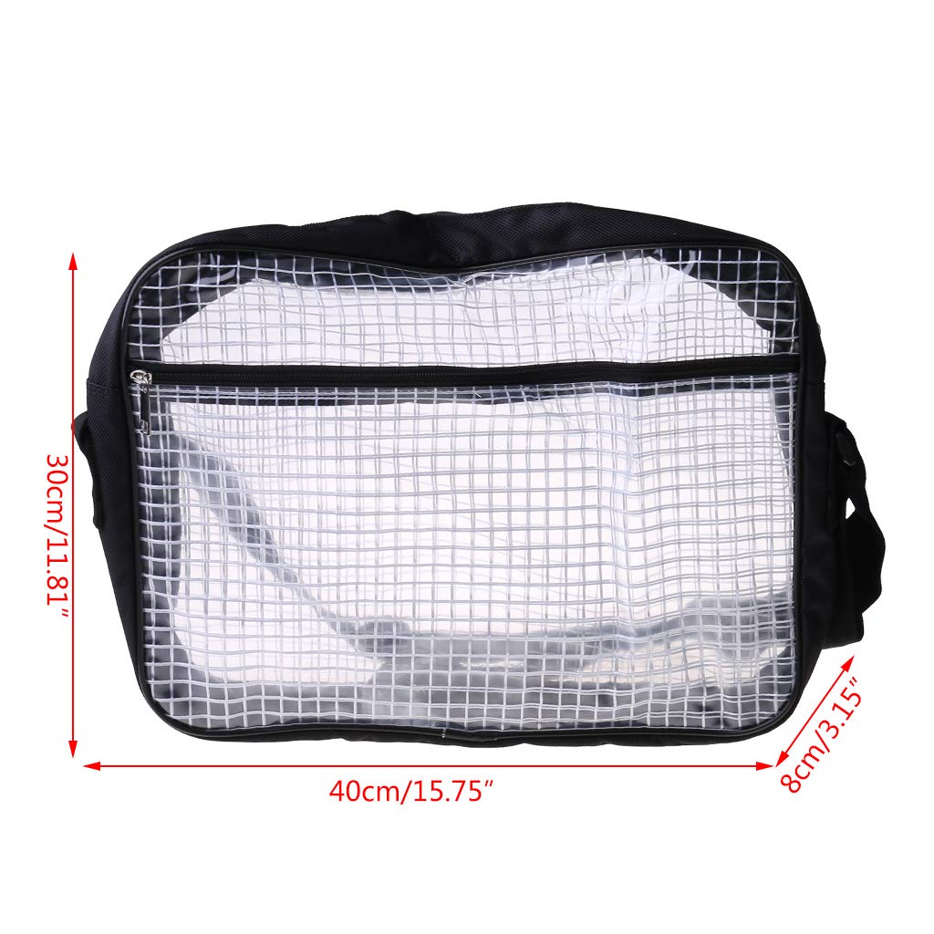 BEITABEITAkaitank Anti-Static Cleanroom Clear Tool Bag Full Cover PVC for Engineer Shoulder Bag Crossbody Bag,Black