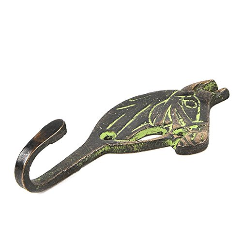 IndianShelf 2 Pack Hook | Coat Hanger Hooks | Black Wall Hooks Decorative | Brass Hook Hat | Western Horse Key Hanging Hooks [12.70 Cm]