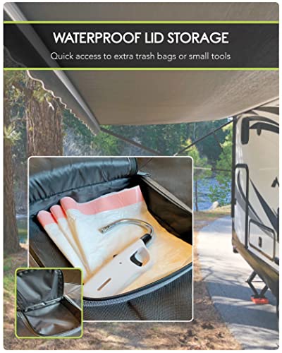 Trailersphere Collapsible Bin Trash & Recycle / Utility, Gone Camping Collection, Perfect for Camping, Laundry, Storage and Garden, Waterproof and Tear Resistance, Trash and/or Recycle