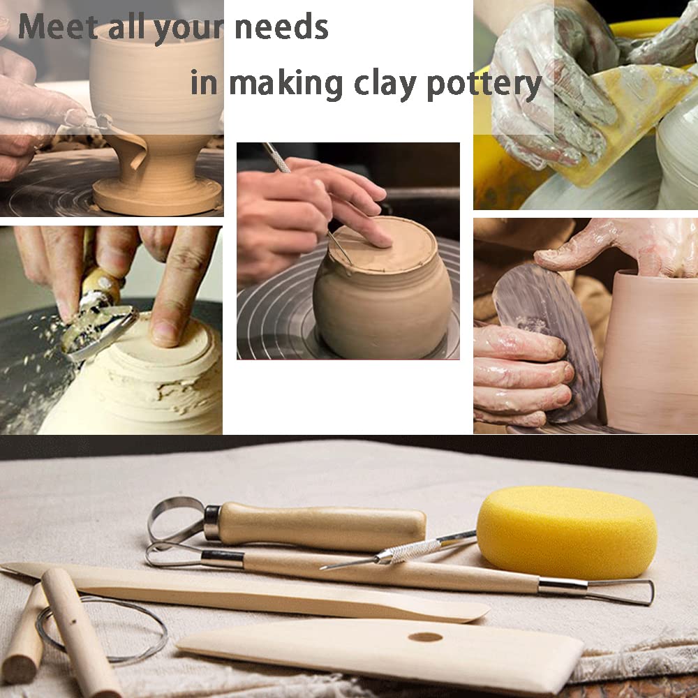 18Pcs Clay Tools Kit for Pottery Modeling and Carving,Ceramic Clay Sculpting Tools for Beginners or Professionals