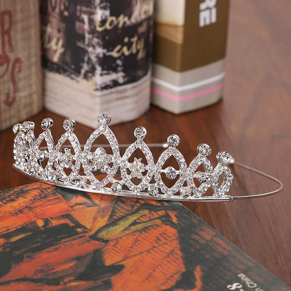 Hedume 6 Pack Girls Princess Crystal Tiara Crown, Rhinestone Princess Crown for Birthday Party, Wedding, Prom, Pageant
