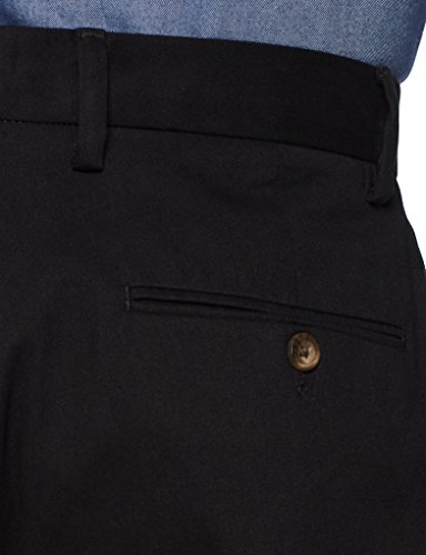 Amazon Essentials Men's Classic-Fit Wrinkle-Resistant Flat-Front Chino Pant (Available in Big & Tall), Black, 36W x 32L