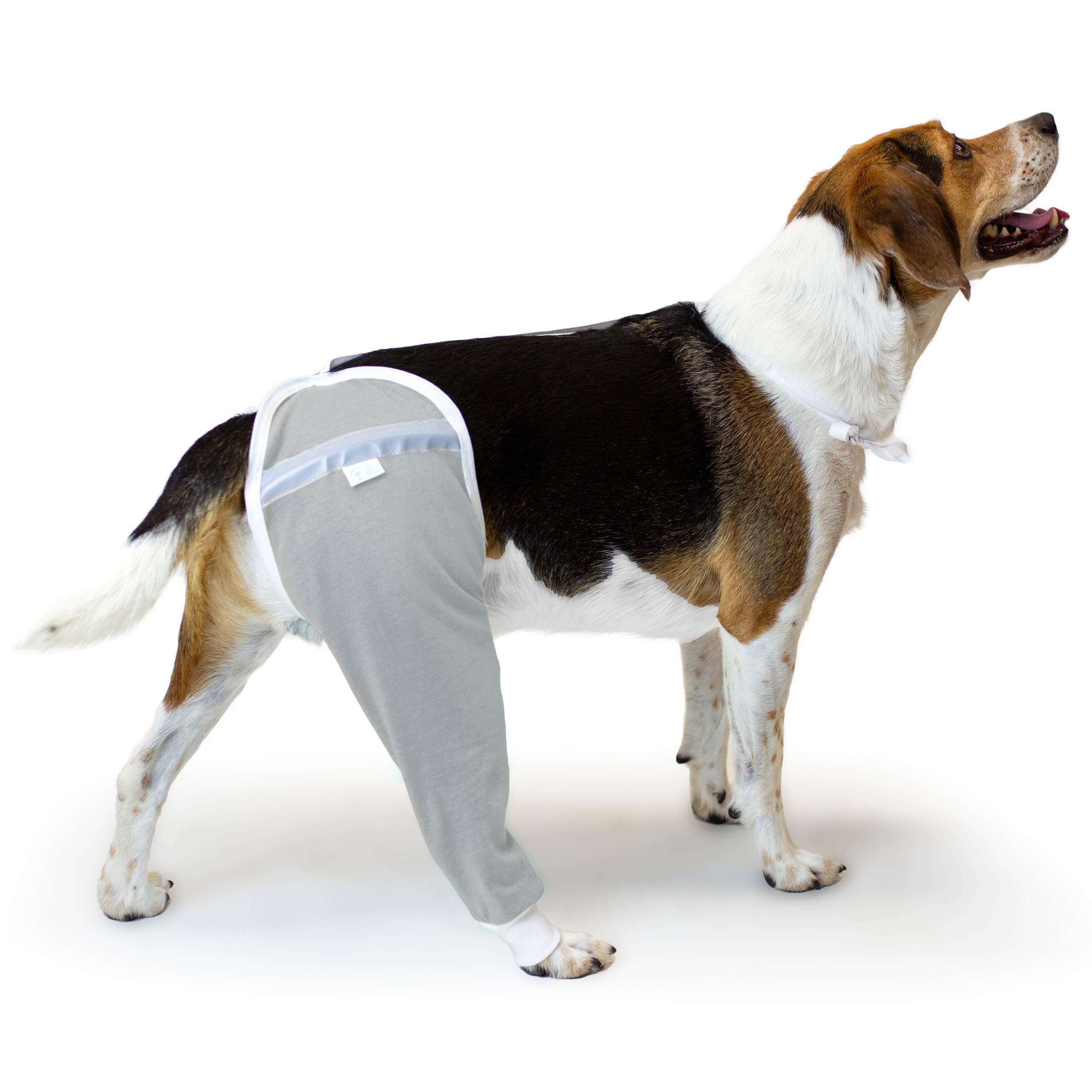 After Surgery Wear Hip and Thigh Wound Protective Sleeve for Dogs. Dog Recovery Sleeve. Recommended by Vets Worldwide (X-Large, Gray)