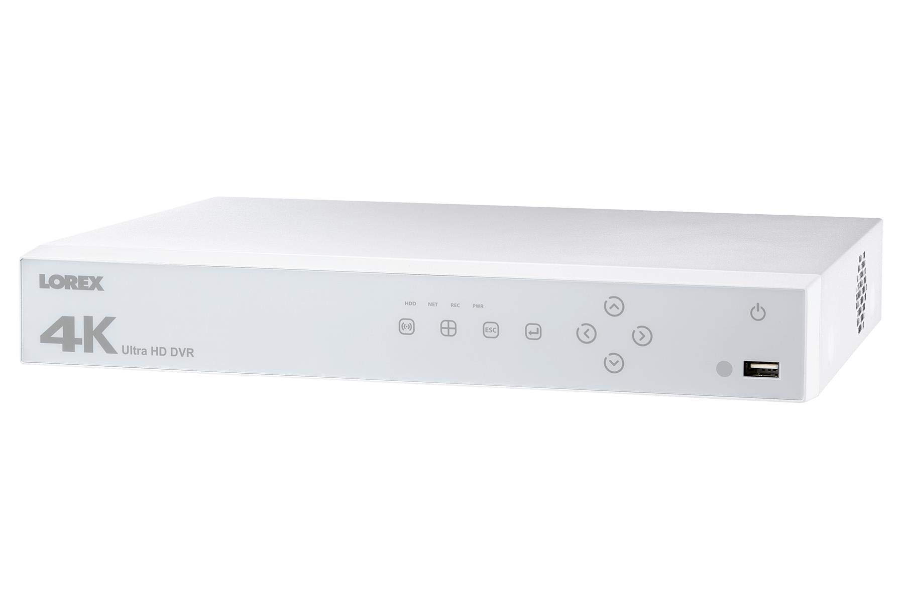 Lorex LHV51082TW 4K Ultra High Definition 8 Channel, 2TB Hard Drive Digital Video Surveillance Recorder (DVR), White,(M.Refurbished)